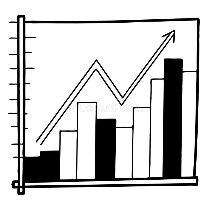 Business Growth Chart with Rising Arrow and Bar Graph Vector ...