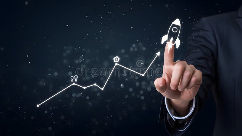 Business Growth Strategy Rocket Launch Startup Success Innovation ...