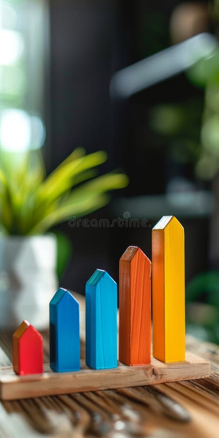 Business Growth Concept with a Rising Bar Chart. Stock Illustration ...