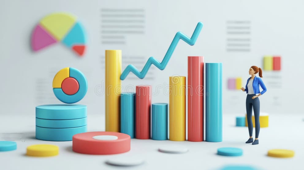 Business Growth and Financial Data Visualization Stock Photo - Image of ...