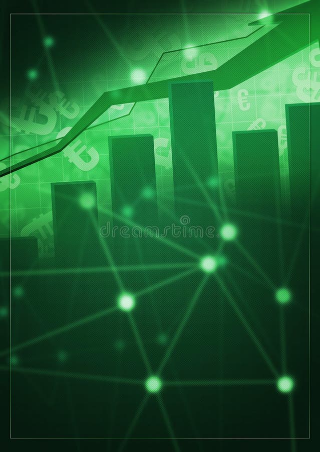 Business Growth Flyer A4 Green Background Stock Image - Image of ...