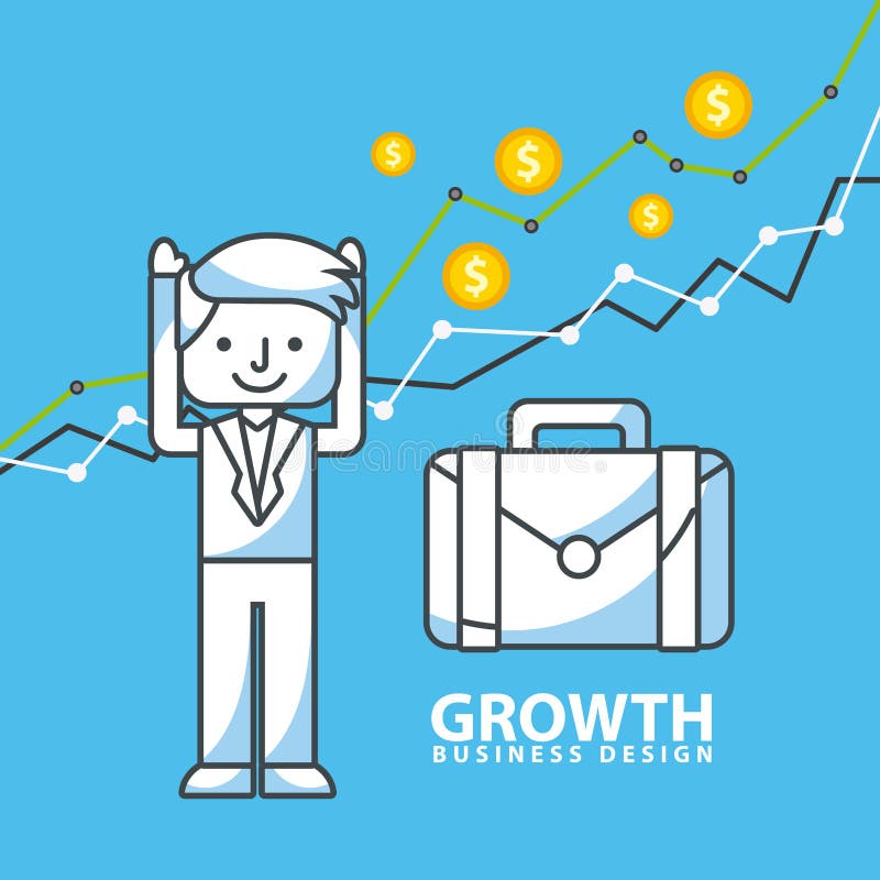 Business Growth Funds Flat Icons Stock Illustration - Illustration of ...