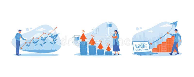 Business Growth Graph. Analyze Company Economic Trends. Business Growth ...