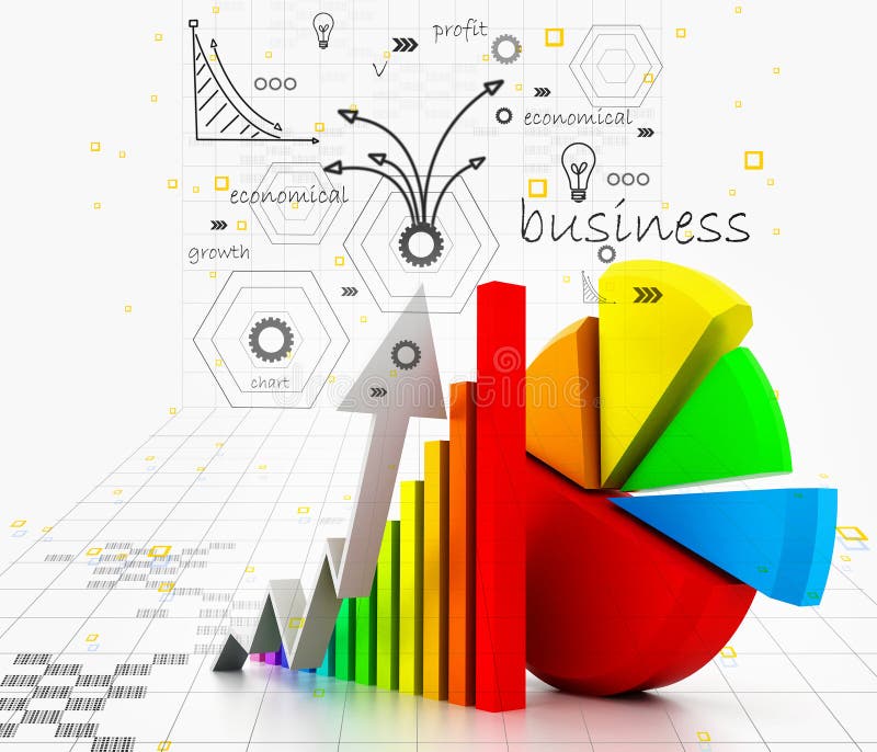 Business growth graph stock illustration. Illustration of competition ...