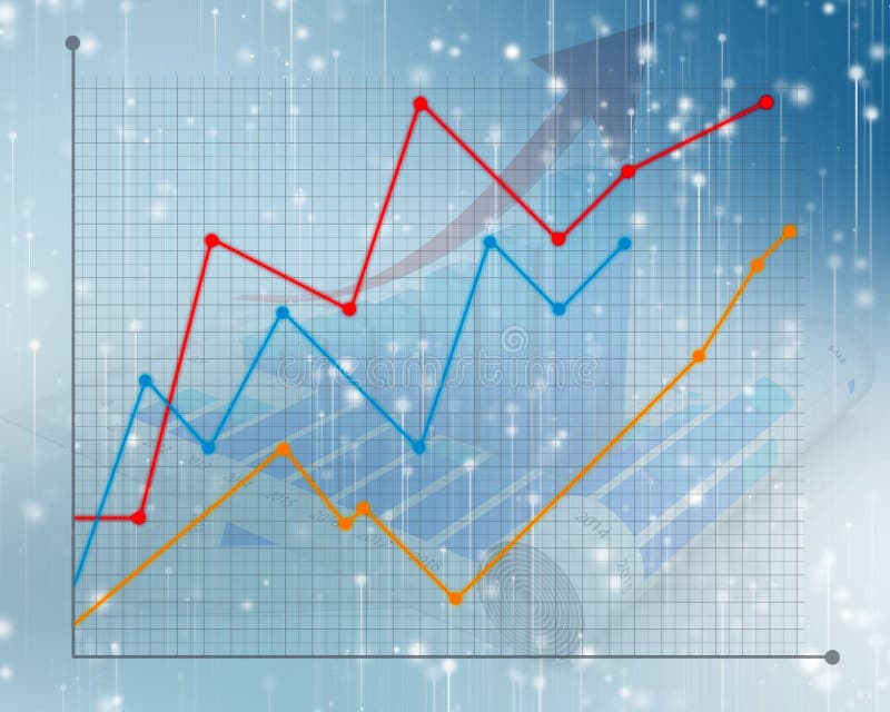 Business Growth Graph on Technology Background, Futuristic Raise Arrow ...