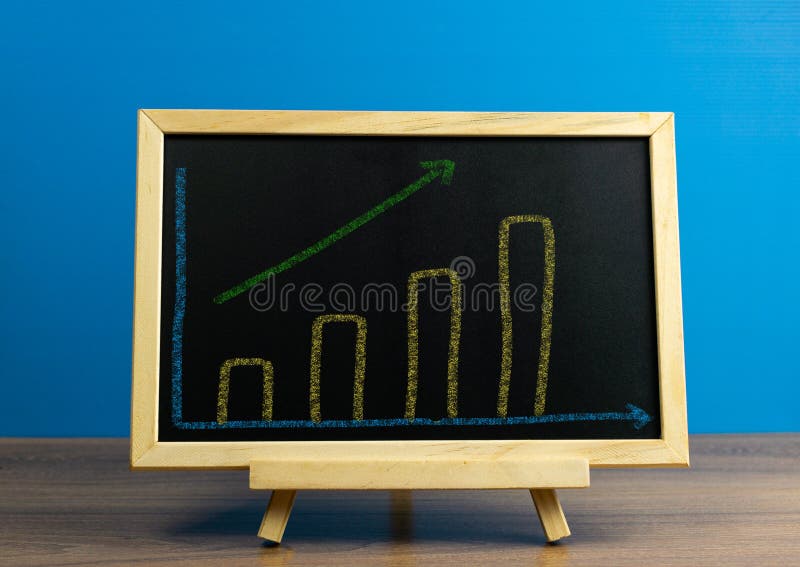 Business Growth with Graph and Up Arrow Concept Stock Image - Image of ...