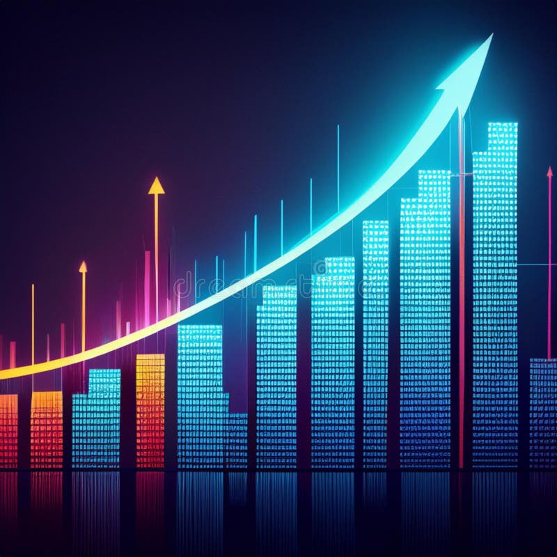 Business Growth Graph Upward Chart Stock Photo - Image of chart ...