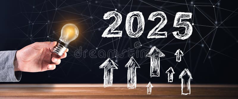 Business Growth Graph a Year 2025 of Business Stock Image - Image of ...