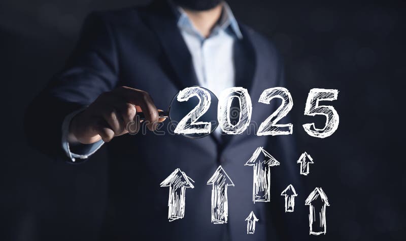 Business Growth Graph a Year 2025 of Business Stock Photo - Image of ...