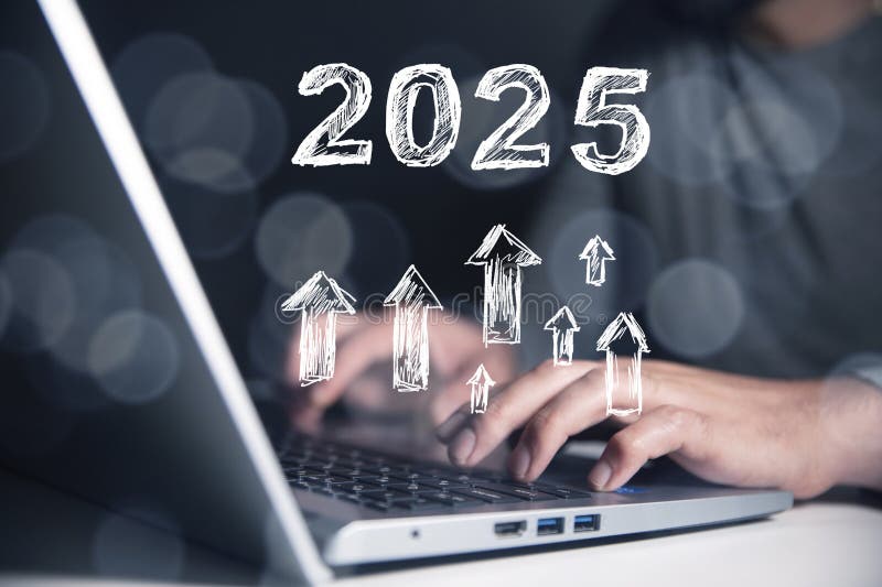 Business Growth Graph a Year 2025 of Business Stock Image - Image of ...