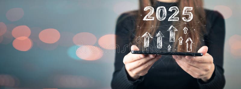 Business Growth Graph a Year 2025 of Business Stock Photo - Image of ...