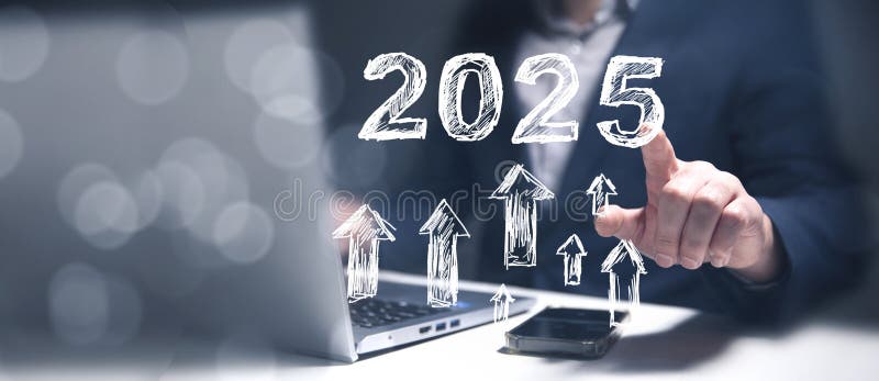 Business Growth Graph a Year 2025 of Business Stock Image - Image of ...