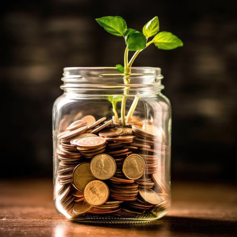 Business Growth with a Growing Tree on a Coin,Showing Financial ...
