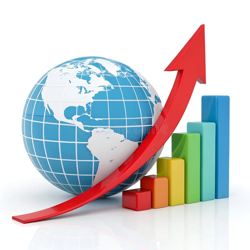 Business Growth Icon 3D Rendering Illustration Vector Stock ...