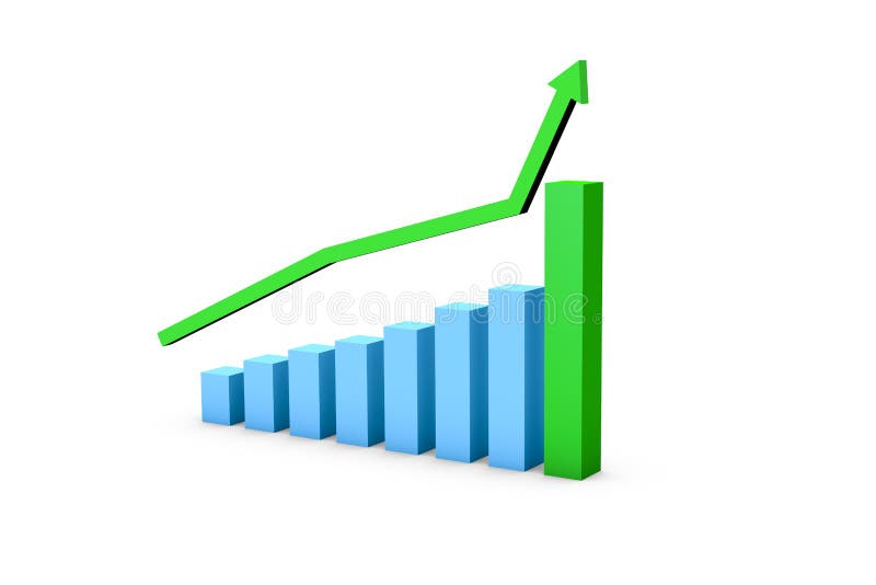 Increasing Green Arrow Chart Stock Illustrations – 728 Increasing Green ...