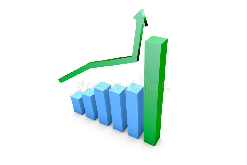 Increasing Green Arrow Chart Stock Illustrations – 774 Increasing Green ...