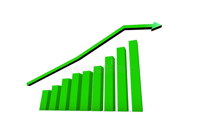 Increasing Green Arrow Chart Stock Illustrations – 774 Increasing Green ...