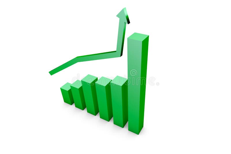 Increasing Green Arrow Chart Stock Illustrations – 728 Increasing Green ...