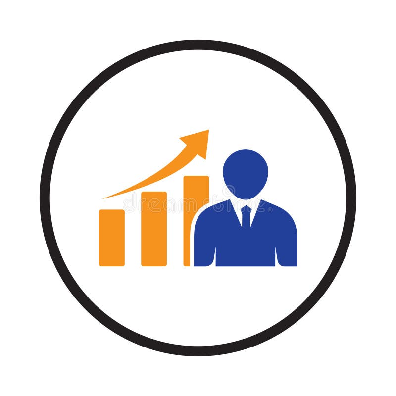 Business Growth Leader Icon Stock Vector - Illustration of progress ...