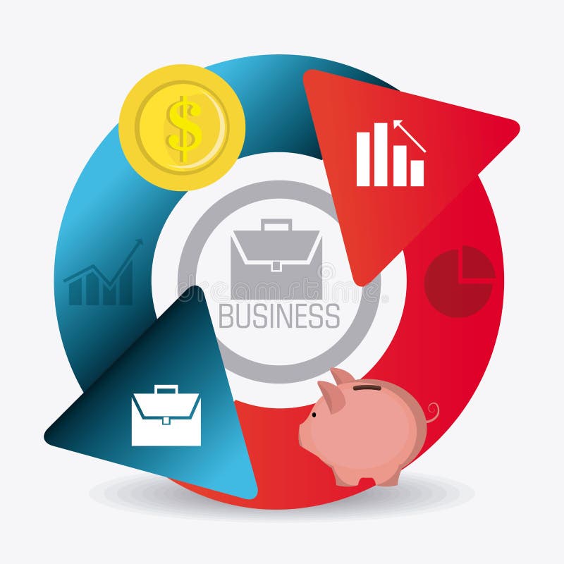 Business Growth and Money Savings Statistics Stock Vector ...