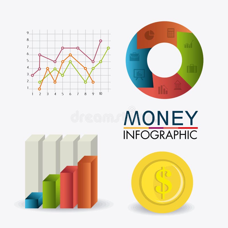 Business Growth and Money Savings Statistics Stock Vector ...