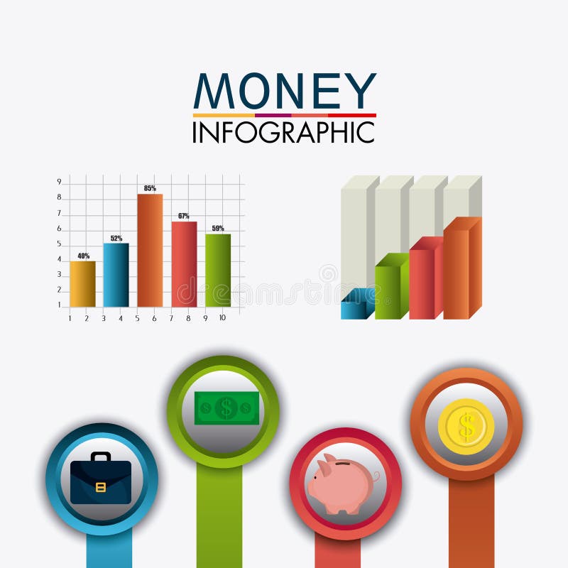 Business Growth and Money Savings Statistics Stock Vector ...