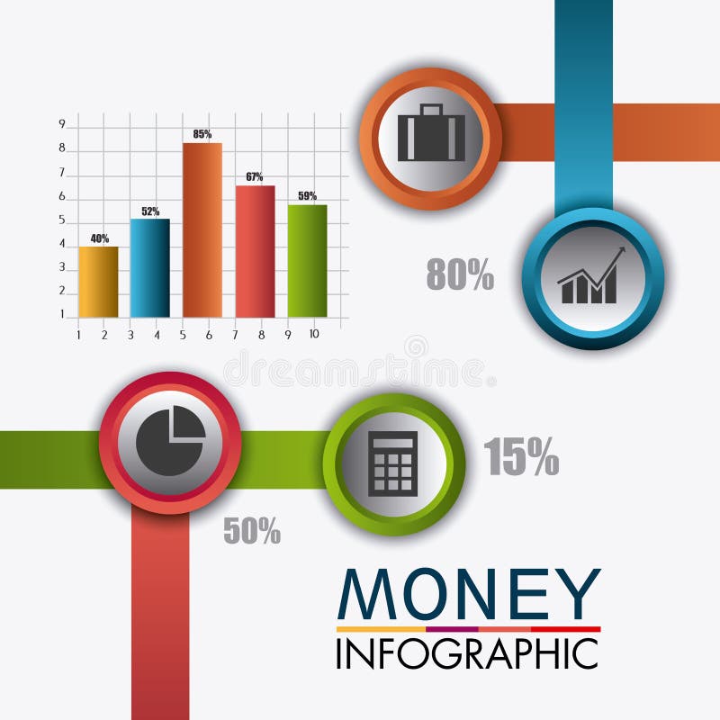 Business Growth and Money Savings Statistics Stock Vector ...