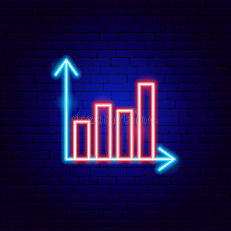 Business Growth Neon Sign stock illustration. Illustration of ...