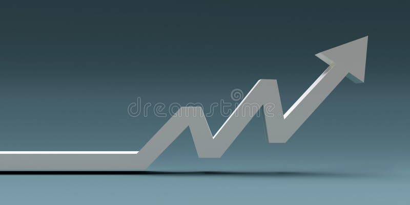 Business Growth. Rising Up Graph Arrow. Increase, Progress Concept ...