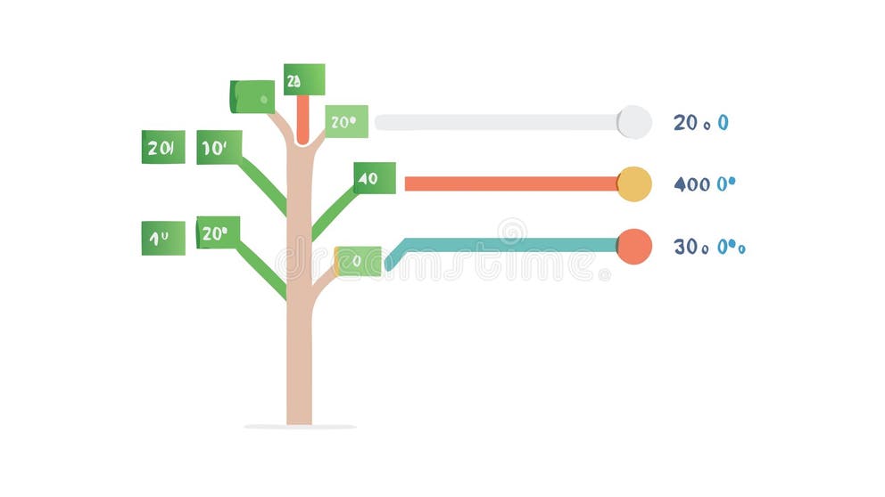 Business Growth Tree with Metrics and Data, Vector Design Generative AI ...