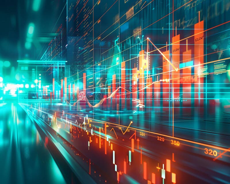 Business Growth Trends Highlighted on a Digital Poster, Modern Tech ...