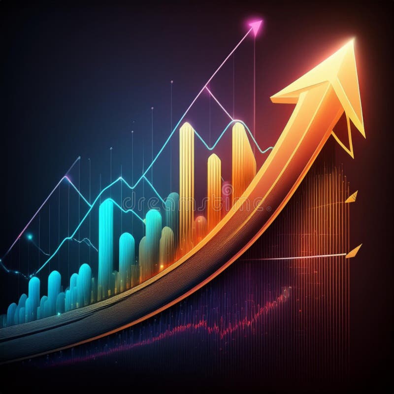 Business Growth Upward Graph Stock Image - Image of graph, business ...