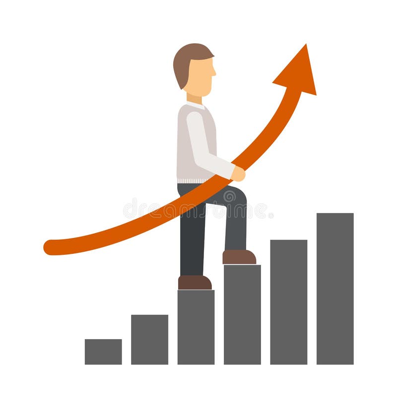 Business Growth Vector Illustration. Stock Vector - Illustration of ...