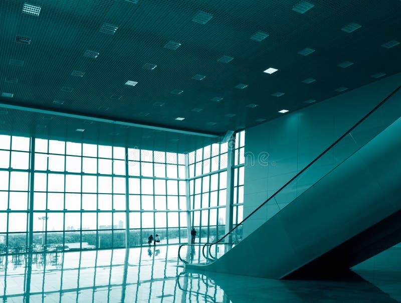 Business hall blue stock image. Image of modern, perspective - 11208073