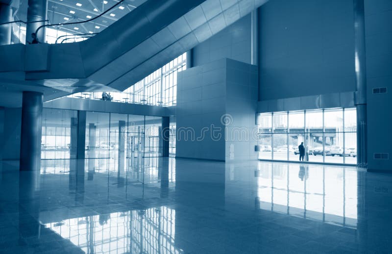 Business hall blue stock image. Image of architecture - 8013595
