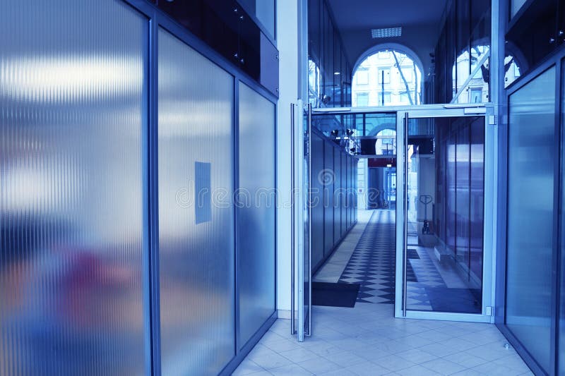Elevators in blue stock image. Image of door, elevator - 7674635