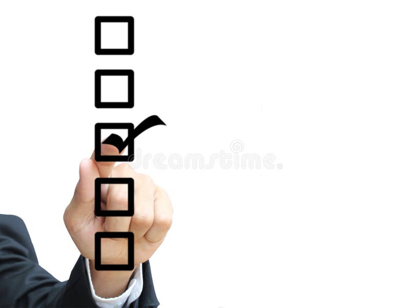 Checklist at the Chalkboard Stock Photo - Image of agreement, meeting ...