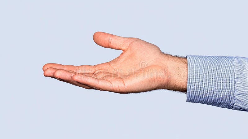 A Business Hand Gesture Symbolizing Offering or Assistance Stock ...