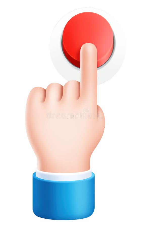 Business Hand Pushing Button Sign Symbol Icon Stock Illustration ...
