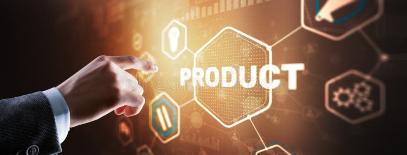 Business Hand Pushing Product Quality on Virtual Screen Interface Stock ...