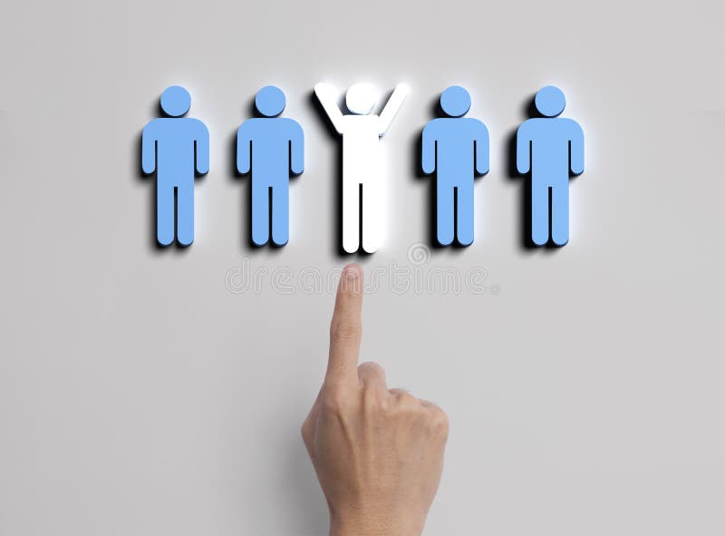 Business Hand Select People Icon. Human Resources and Hiring Management ...