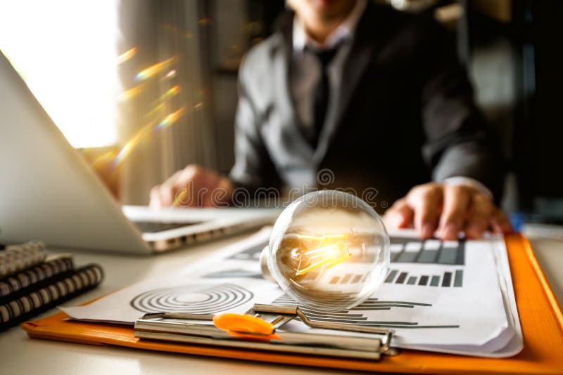 Business Hand Showing Creative Business Strategy Stock Image - Image of ...