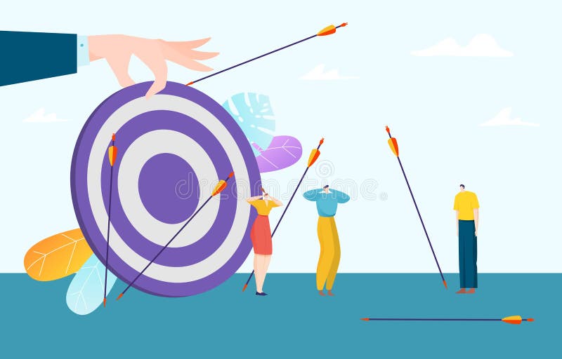 Business Hand in Suit Hold Target, Industry Challenge Failure, Tiny ...