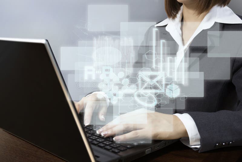 Business hand stock photo. Image of touch, data, equipment - 40631272