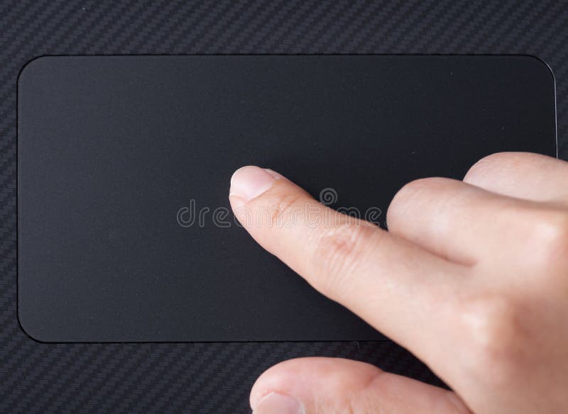 Business Hand Working on a Laptop Touchpad Stock Image - Image of ...