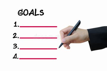 Business Hand Writing Goals Stock Image - Image of hand, handwriting ...