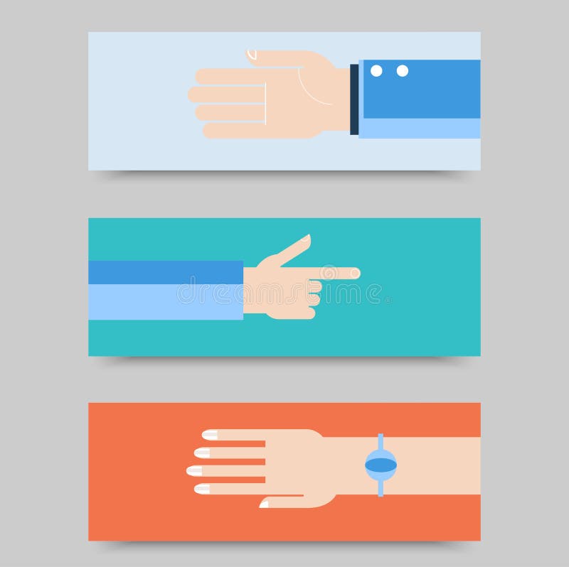 Business Hands Gestures Design Elements. Stock Vector - Illustration of ...