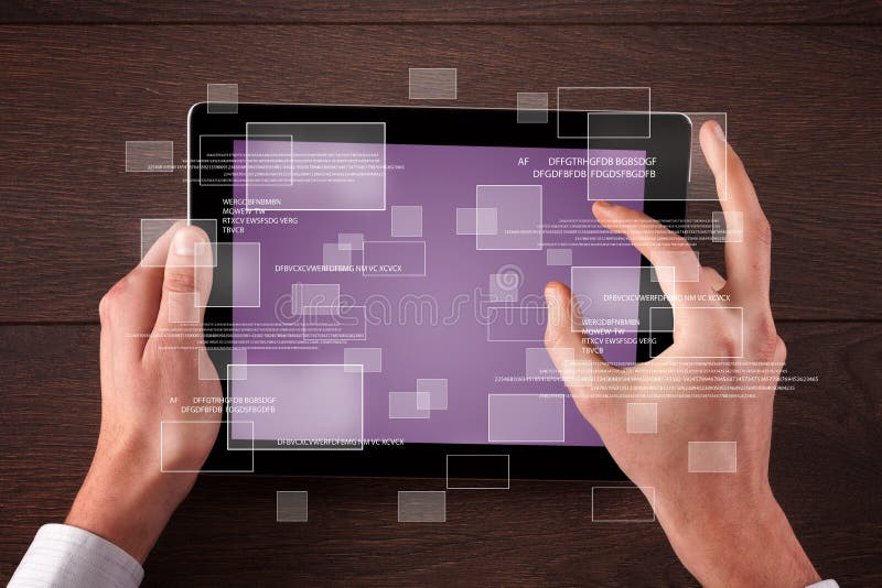 Business Hands Holding Tablet Stock Image - Image of professional ...