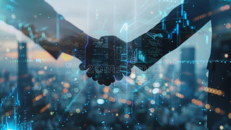 The Business Handshake Agreement.AI Generated Image Stock Image - Image ...