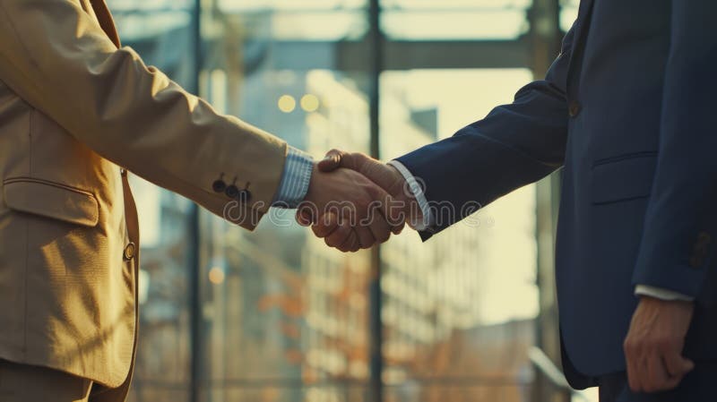 The Business Handshake Agreement.AI Generated Image Stock Image - Image ...